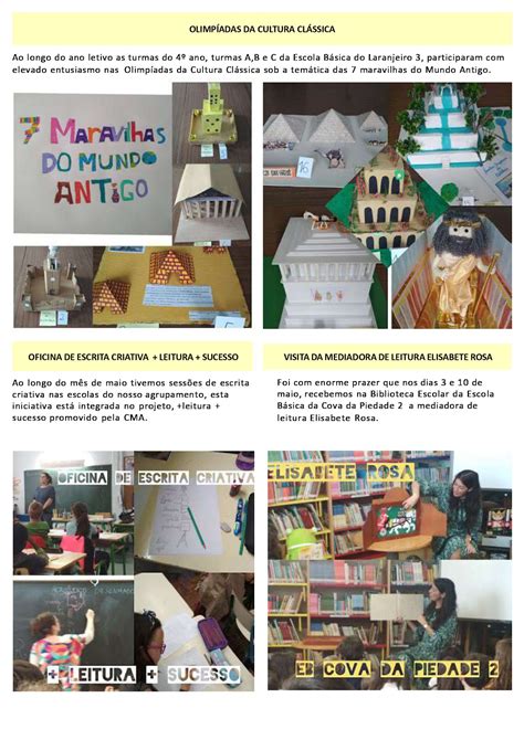 Bibliotecas das Escolas de 1º Ciclo Newsletter das Bibliotecas