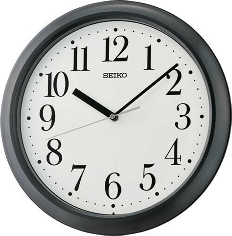 Pendule Murale En Plastique Gris Seiko
