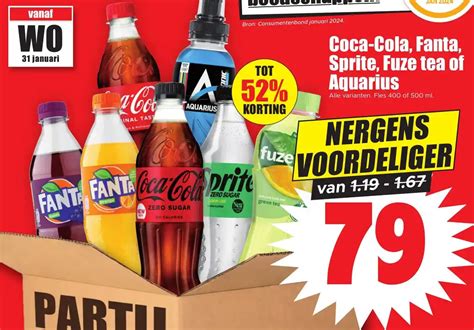 Coca Cola Fanta Sprite Fuze Tea Of Aquarius Aanbieding Bij Dirk