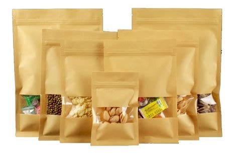 Saco Zip Lock Kraft Visor Stand Up Pouch 18x26 50un Fosco MercadoLivre