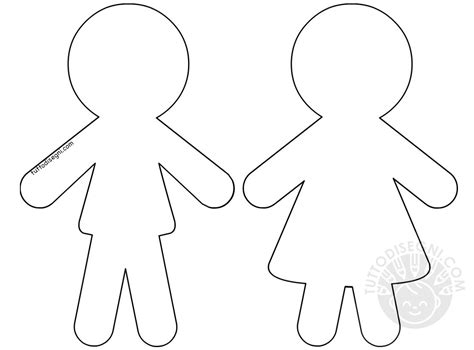 Sagoma Bambino E Sagoma Bambina Da Colorare Tuttodisegni