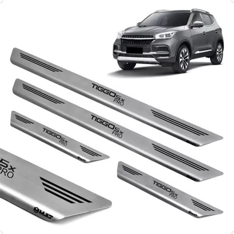 Acessorios Soleira Inox Proteção Porta Tiggo 5x Pro 2024 Parcelamento