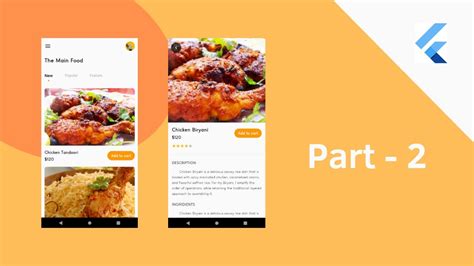 Flutter Food Delivery App Ui Design Part 2 Flutter Flutter Ui Speed Coding Tutorial