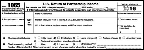 How To Complete Form Us Return Of Partnership Income