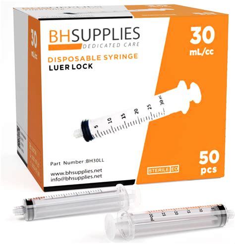 Amazon 10ml Luer Lock Syringe 20 Pack Plastic 10ml Syringes With