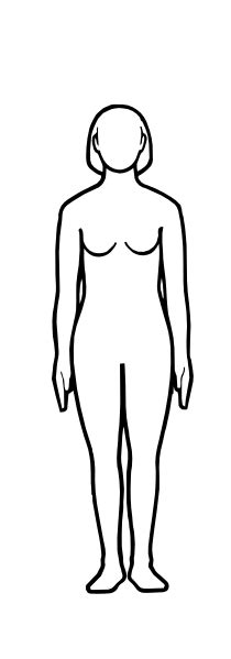 Female Body Outline Drawing Clipart Best