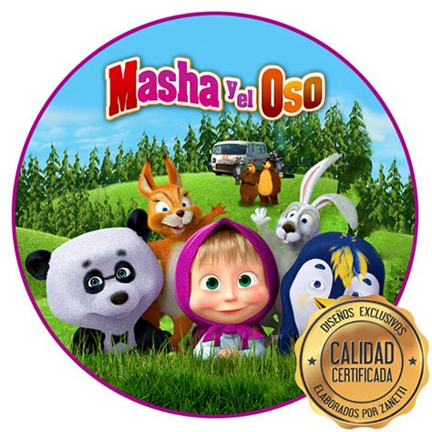 Lámina Masha y el Oso Personajes Red Zanetti