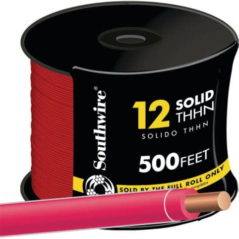 Southwire 500 Ft 12 AWG Solid Red THHN Electrical Wire 11589958 1