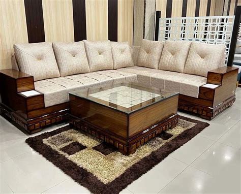 Leather 7 Seater L Shaped Sofa Set Without Lounger At Rs 60000 Set In