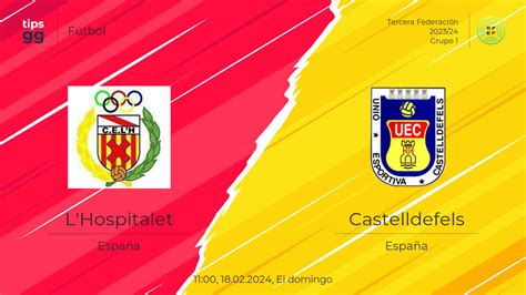 L Hospitalet vs Castelldefels el 18 02 2024 en la Tercera Federación