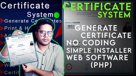 Student Certificate System In PHP Generate Institute And Organization