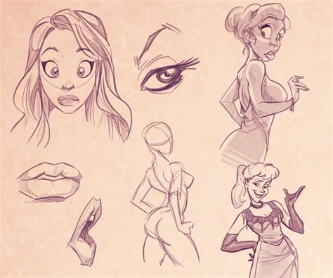 How To Draw A Woman Cartoon
