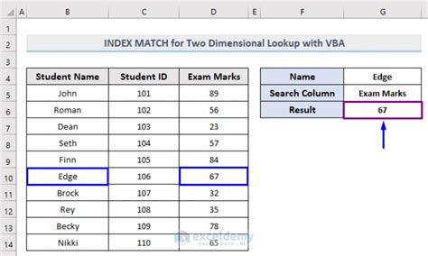 vba index match based on multiple criteria in excel 3 methods