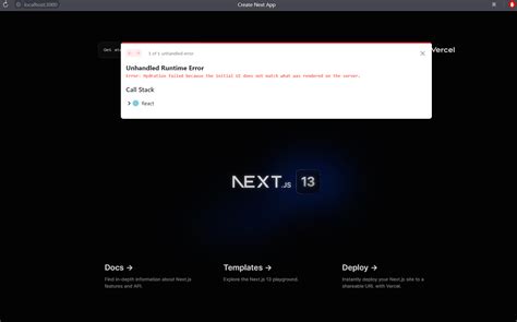 Next Js 13 Hydration Failed Because The Initial UI Does Not Match