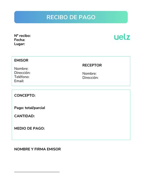 Recibo De Pago Qu Es Y Modelo De Recibo De Pago Uelz