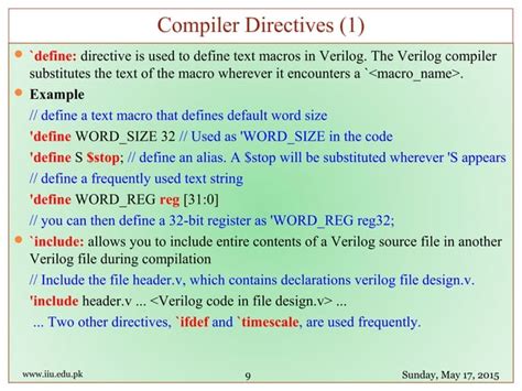 fpga 06 data types system tasks compiler directives ppt