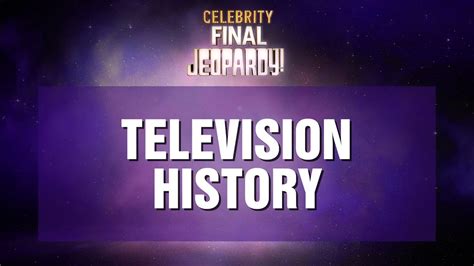 Television History Final Jeopardy Celebrity Jeopardy YouTube