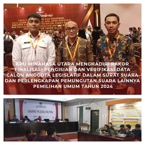 KPU Minut Gelar Rakor Finalisasi Pengisian Dan Verifikasi Data Untuk