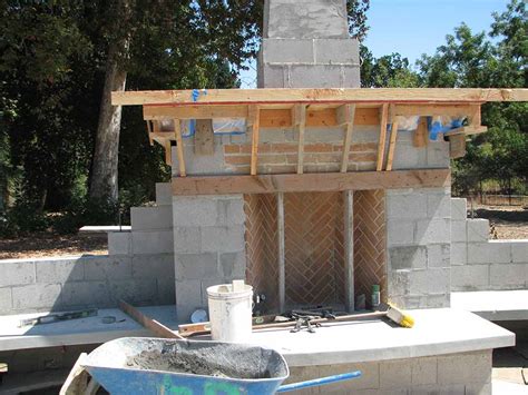 Building An Outdoor Fireplace With Cinder Block Fireplace Guide By Linda