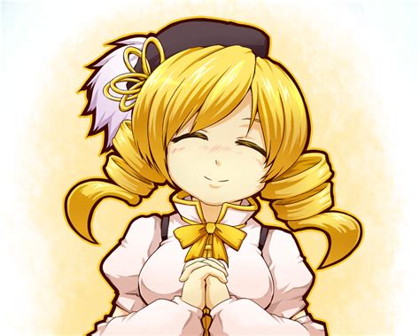 Safebooru Blonde Hair Breasts Closed Eyes Detached Sleeves Drill Hair Eyes Closed Hands