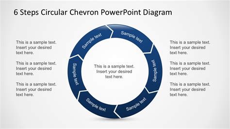 Free 6 Steps Circular Chevron PowerPoint Diagram