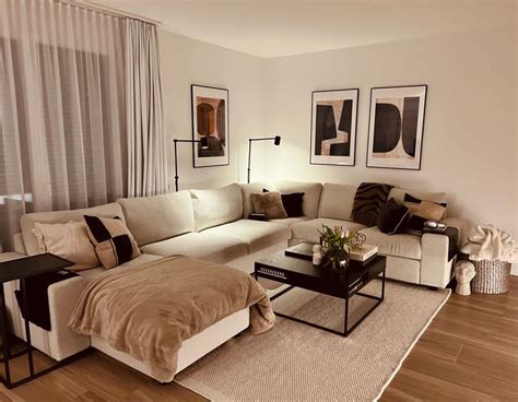 Beige And Black Living Room Black Living Room Decor Black Living