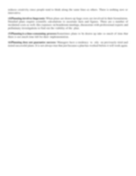 SOLUTION 2 Importance And Limitations Of Planning Studypool