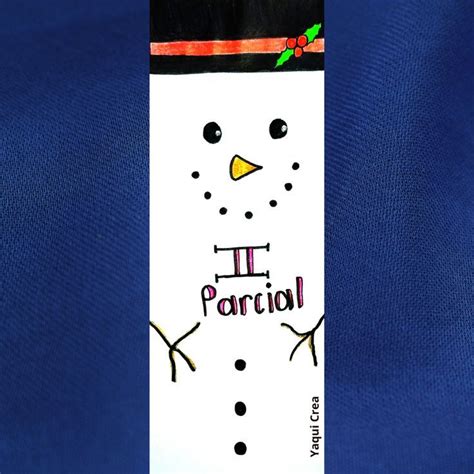 Separadores para Cuadernos de Parciales inspirado en el Muñeco de Nieve
