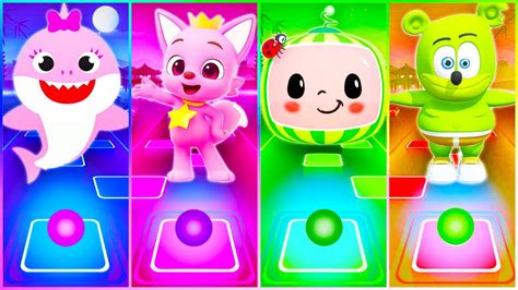 Baby Shark PinkFong Cocomelon Gummy Bear Tiles Hop EDM Rush
