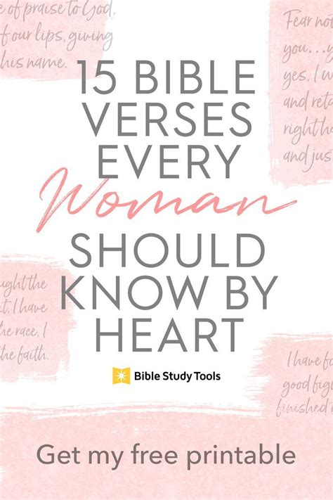 Free Printable Bible Verses Every Woman Should Know By Heart