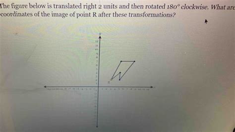 Solved The Figure Below Is Translated Right Units And Then Rotated