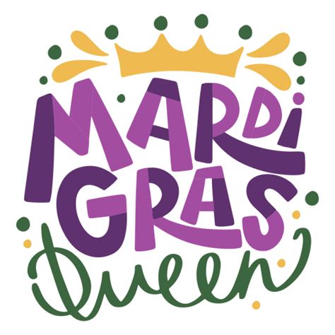 Mardi Gras Queen With A Crown PNG SVG Design For T Shirts
