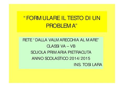 Pdf Formulare Il Testo Di Un Problema Mappa Concettuale