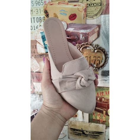 Sapatilha Feminina Mule Bico Fino Suede Nude Submarino