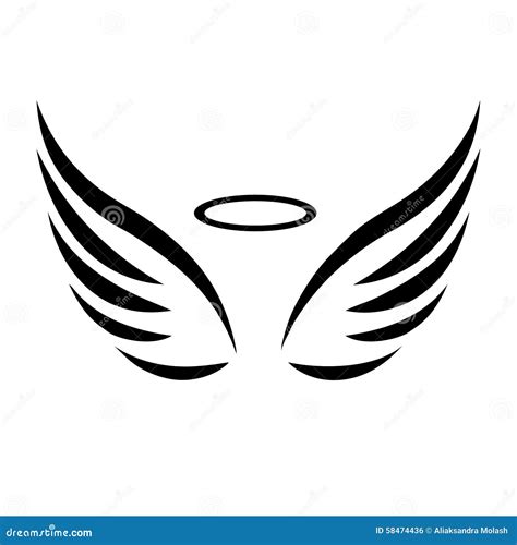 Esboço Do Vetor Das Asas Do Anjo Ilustração do Vetor Imagem 58474436