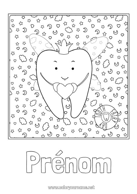 Coloriage n500 Dent de lait Petite Souris Fée des dents