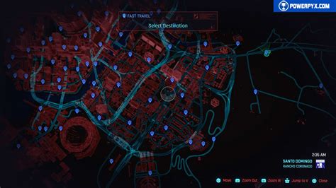 Cyberpunk 2077 All Fast Travel Dataterms Locations