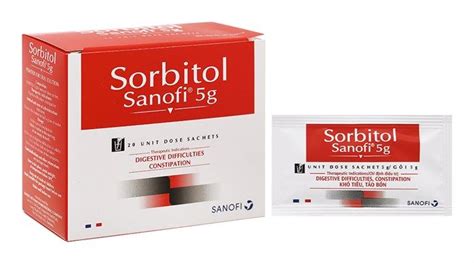 Thuốc trị táo bón Sorbitol Delalande Sanofi 5g hộp 20 gói