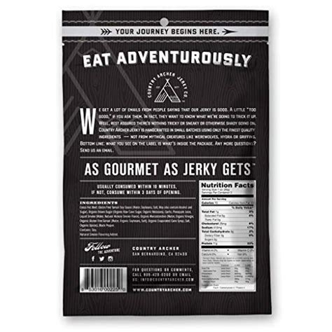 Original Beef Jerky By Country Archer 100 Grass Fed Gluten Free 3