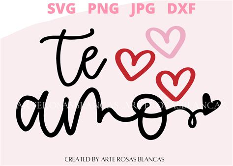 Te Amo svg Amor svg Español svg SVG en Español SVG for Etsy