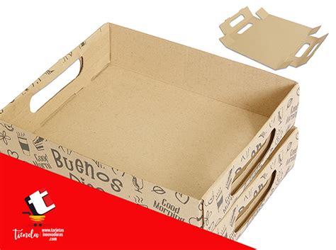 Bandeja Desayuno Sorpresa En Cartón Micro Corrugado