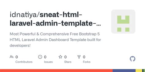 Github Idnatiya Sneat Html Laravel Admin Template Free Most Powerful