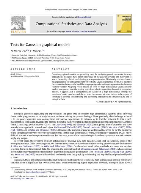 Pdf Tests For Gaussian Graphical Models Dokumen Tips