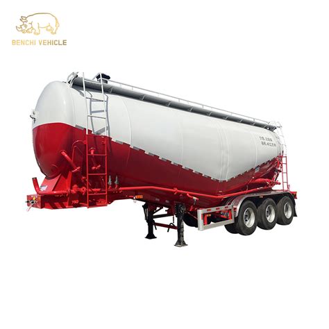 Axle Bulk Cement Fly Ash Flour Powder Material Tank Trailer China