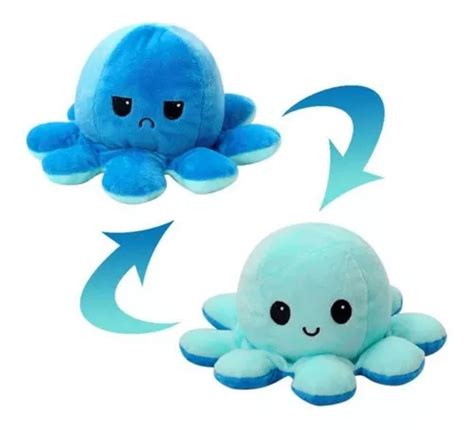Pulpo De Peluche Happy And Brave Tiktok Con Humor Reversible Color