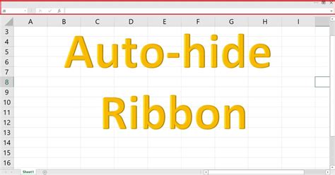 Auto Hide Ribbon Blog Tutorial Microsoft Excel