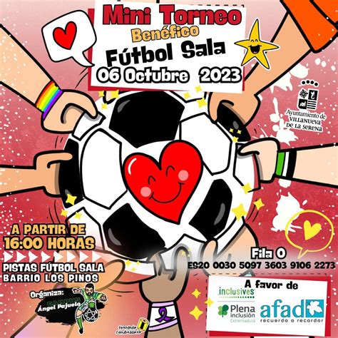 El 6 de octubre se celebrará el mini torneo benéfico de fútbol sala