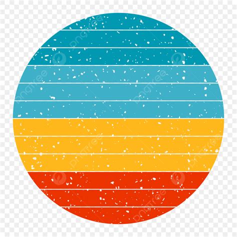 Retro Sunset Beach Vector Art PNG Retro Sunsets Colorful Circle