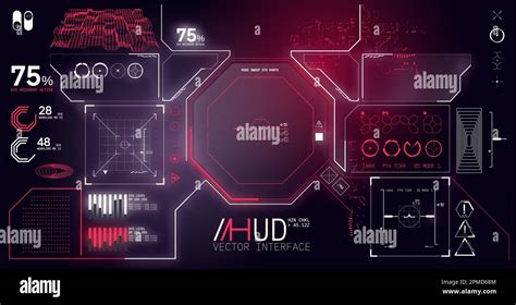 Interfaz De Usuario Futurista Cyberpunk Hud Elementos De Pantalla Kit