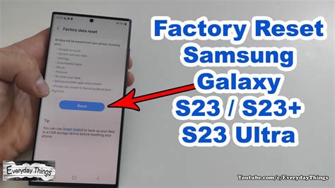 How To Factory Reset Samsung Galaxy S S S Ultra Complete